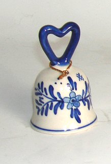 Delft Blue gifts, ceramic dinner bells, porcelain dinner bells, white ...