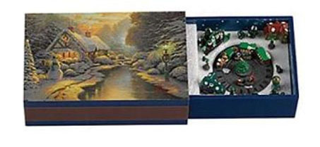 Thomas Kinkade Mini Animated matchbook Music Box from Mr Christmas