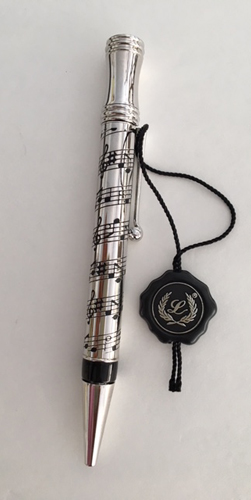 Writing Pen - Platinum Plated Music Themed Ballpoint by Laban