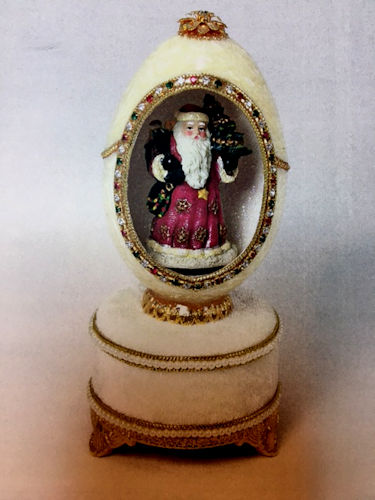 Santa Claus in Musical Goose Egg by Kingspoint Designs